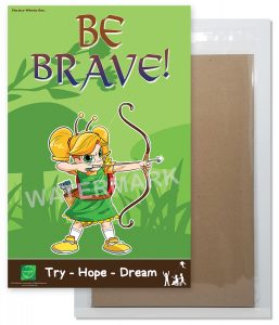 Kids Encouragement Poster Be Brave | Courage Poster | Motivate Poster